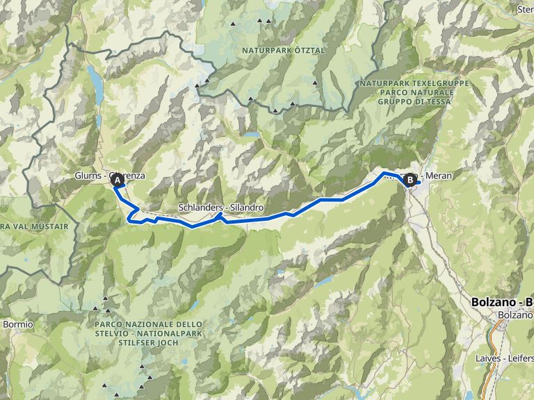 Vinschgau Radweg von Mals nach Meran 13.08.2016 | bike Tour | Komoot